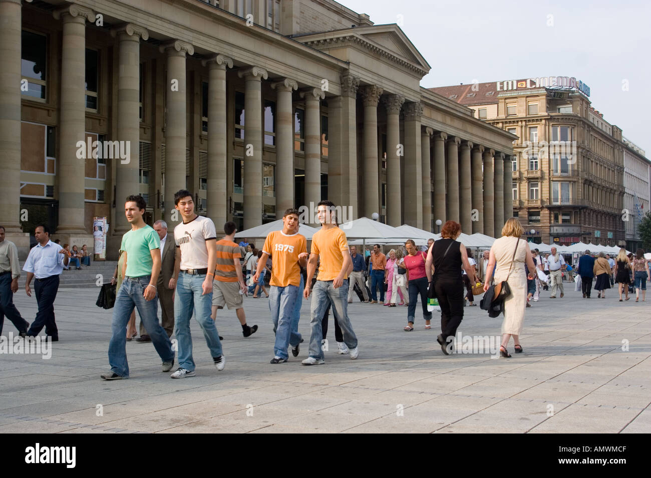 Germany Stuttgart People walking at Konigstrasse the King street which ...
