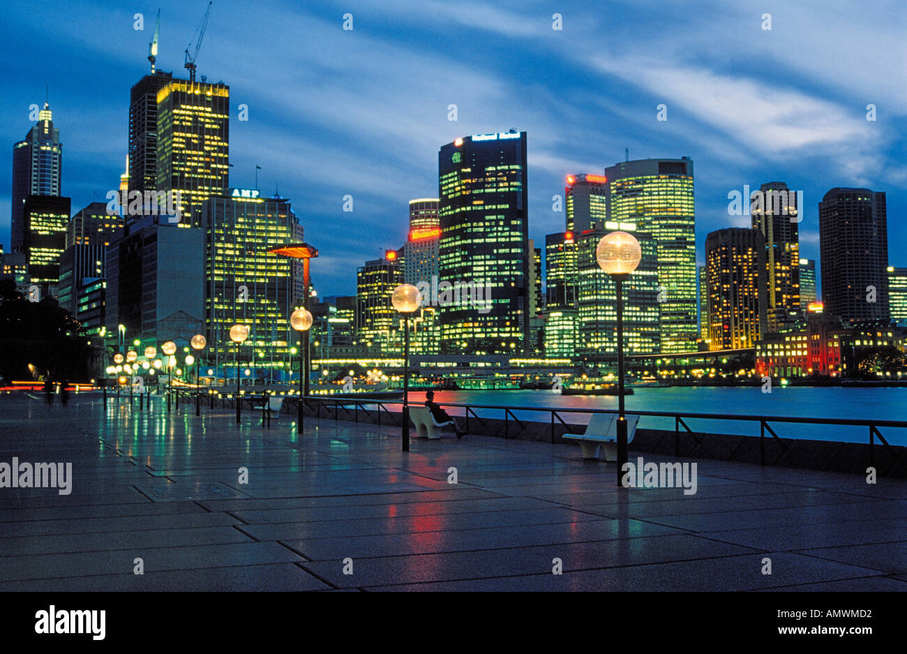 Circular Quay sunset 1 from the Opera House Sydney, New South Wales ...