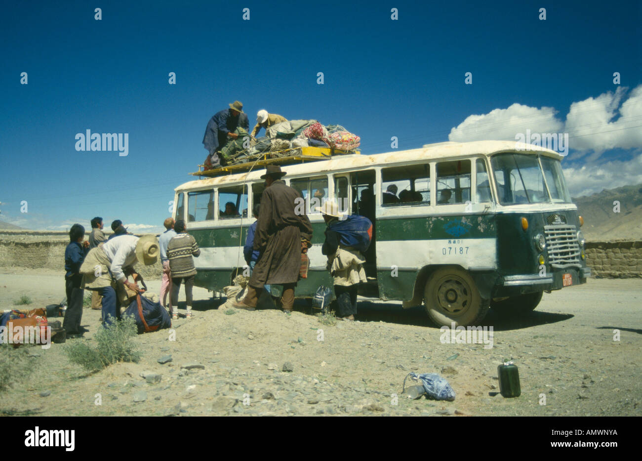 TIBET Tranport Bus Stock Photo - Alamy