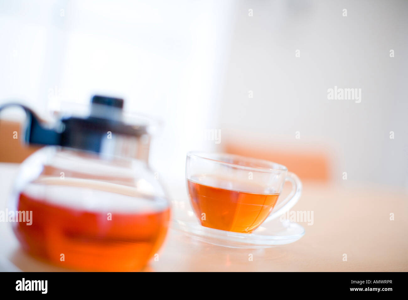 Tea set on the table Stock Photo - Alamy