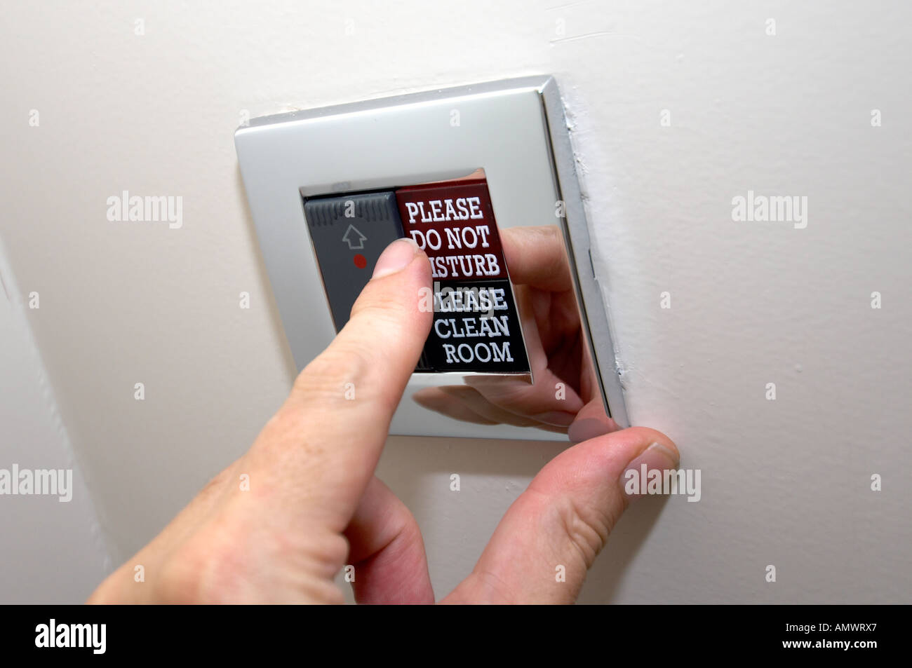 high tech do not disturb sign in a hotel Stock Photo - Alamy