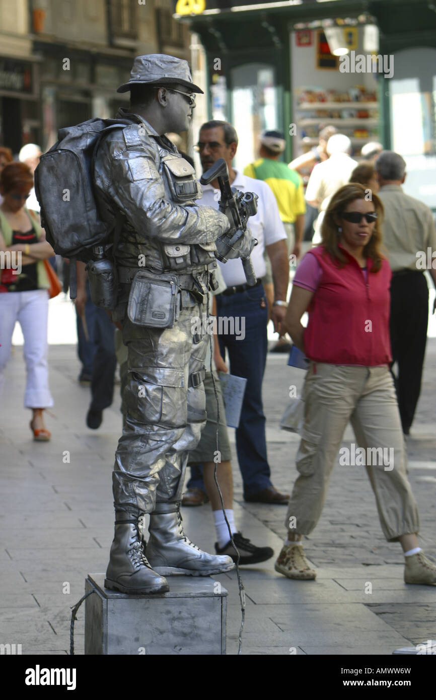 Silver body paint hi-res stock photography and images - Alamy