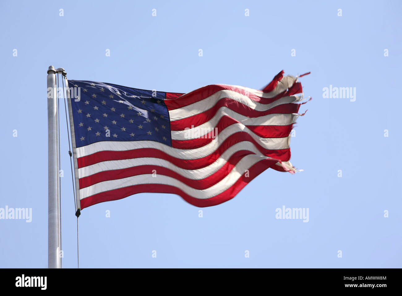 frayed flag of the United States of America, USA Stock Photo - Alamy