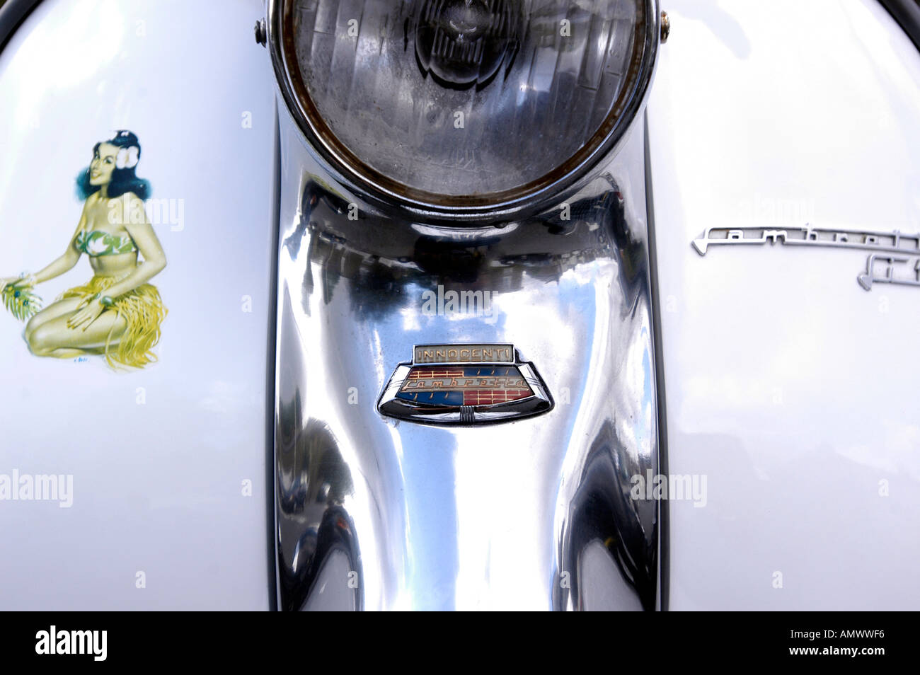 Lambretta Li series 2 with a series 1 horncasting Stock Photo - Alamy