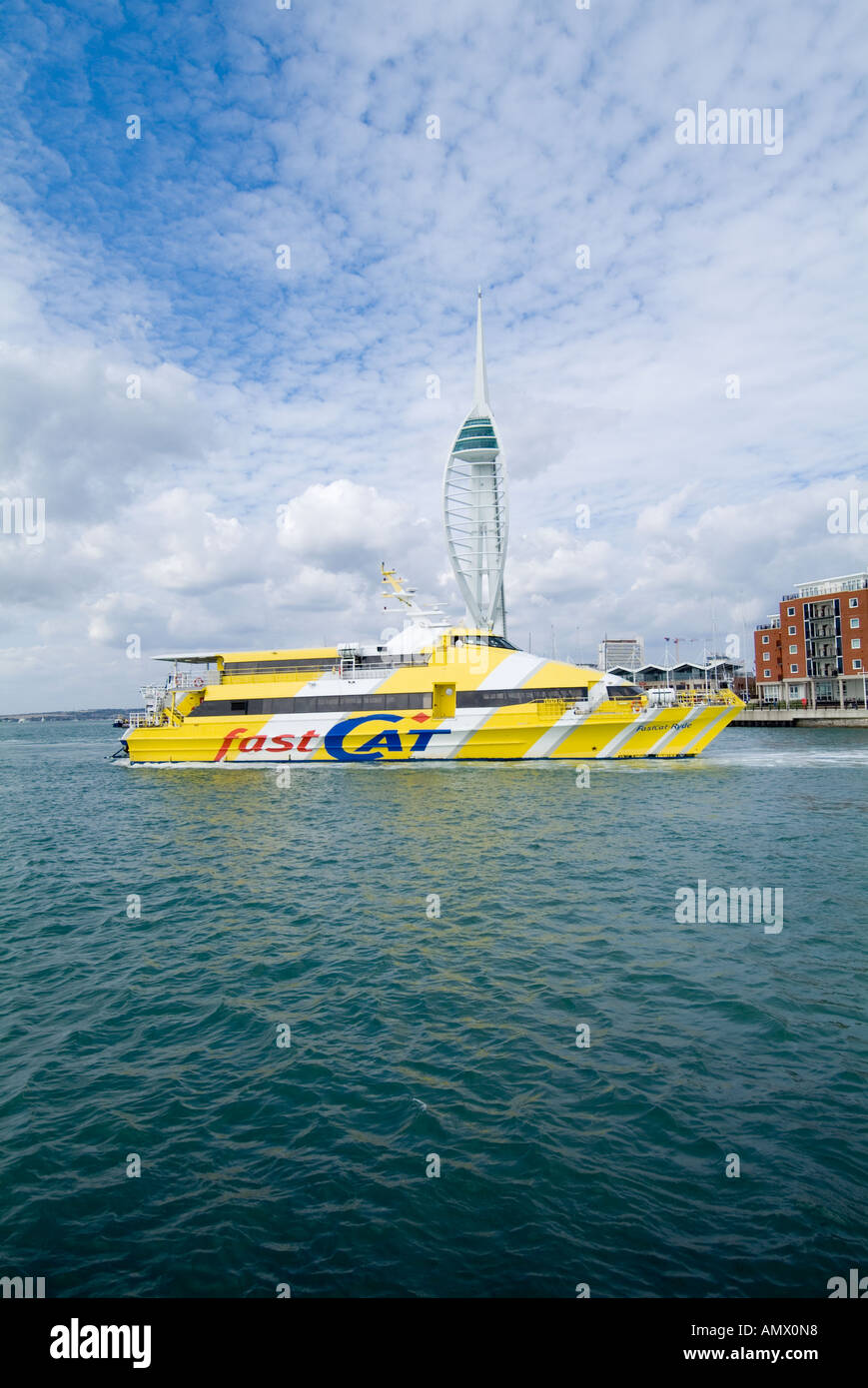 Fast Cat Ferry entering Portsmouth Harbour Stock Photo - Alamy