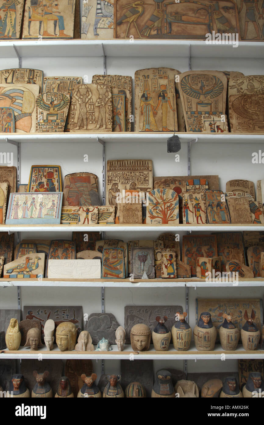 stone figures in a shop, Egypt, Luxor Stock Photo - Alamy