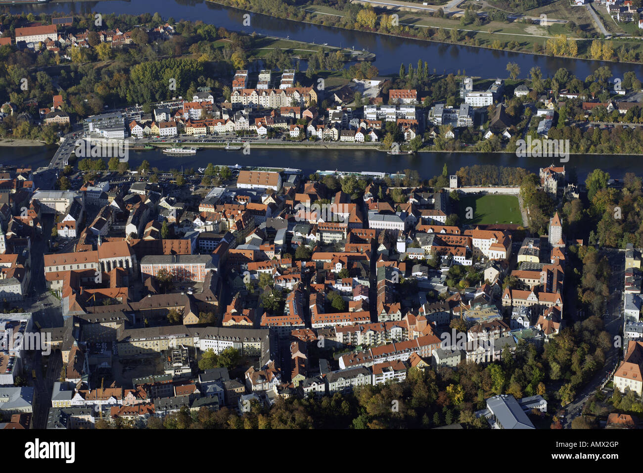 old town, at Danube river, Germany, Bavaria, Ratisbon Stock Photo - Alamy