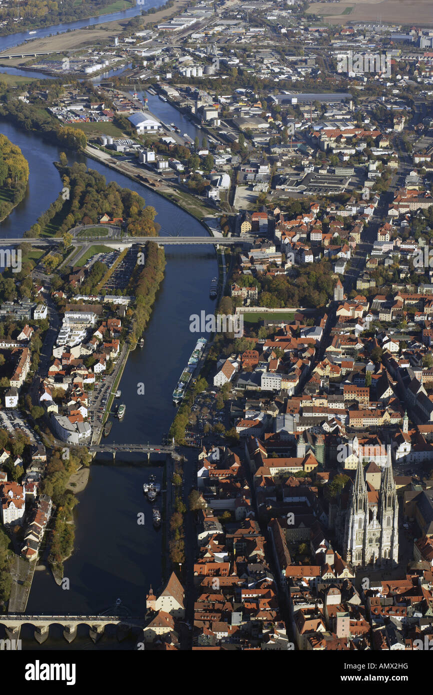 Regensburg cathedral aerial hi-res stock photography and images - Alamy
