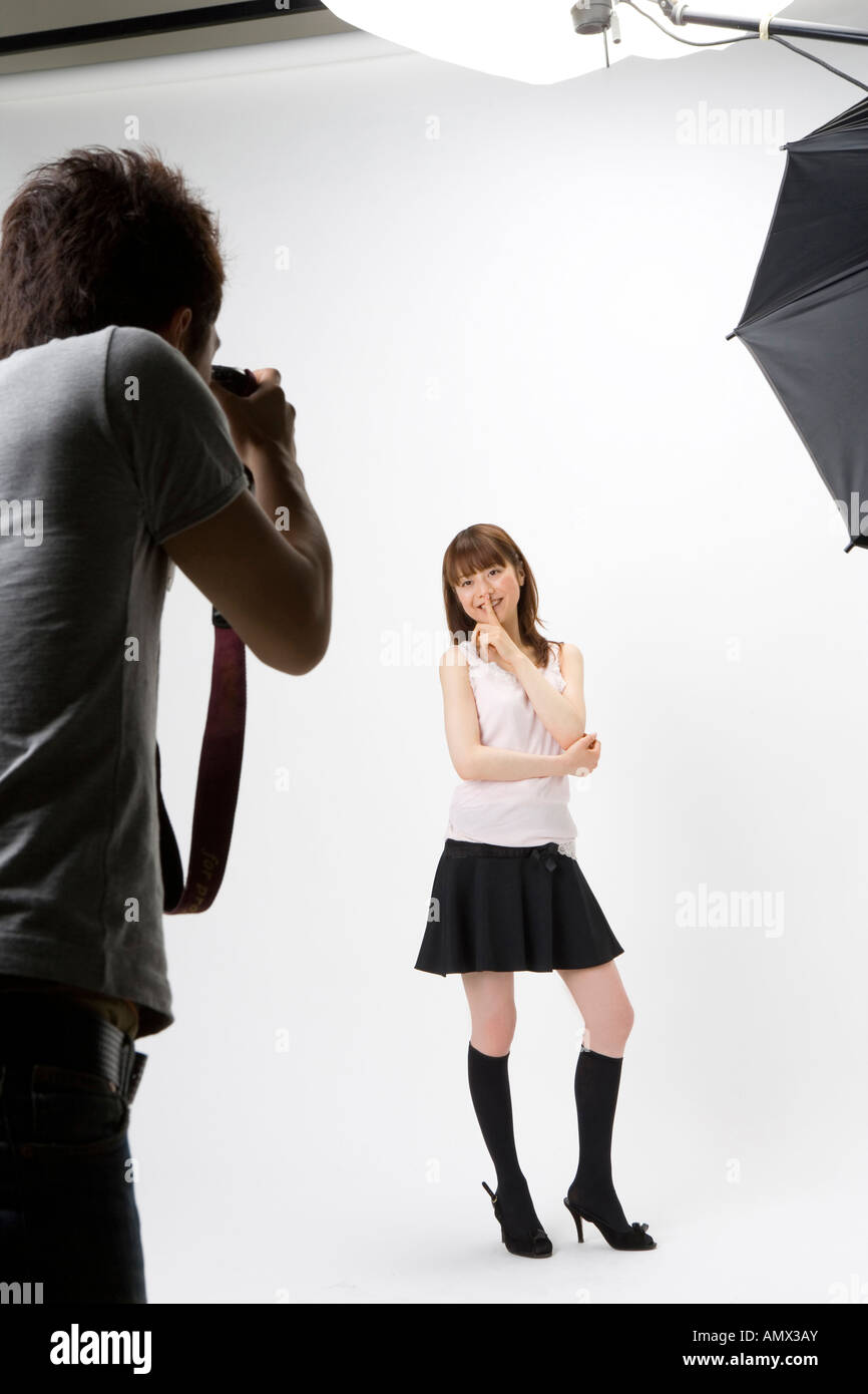 Scene of shooting photo Stock Photo - Alamy