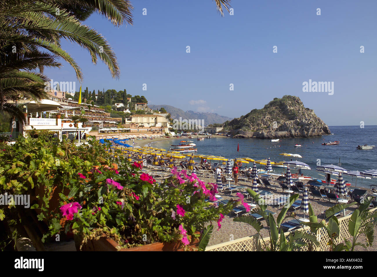 Taormina, Mazzaro Lido Stock Photo - Alamy