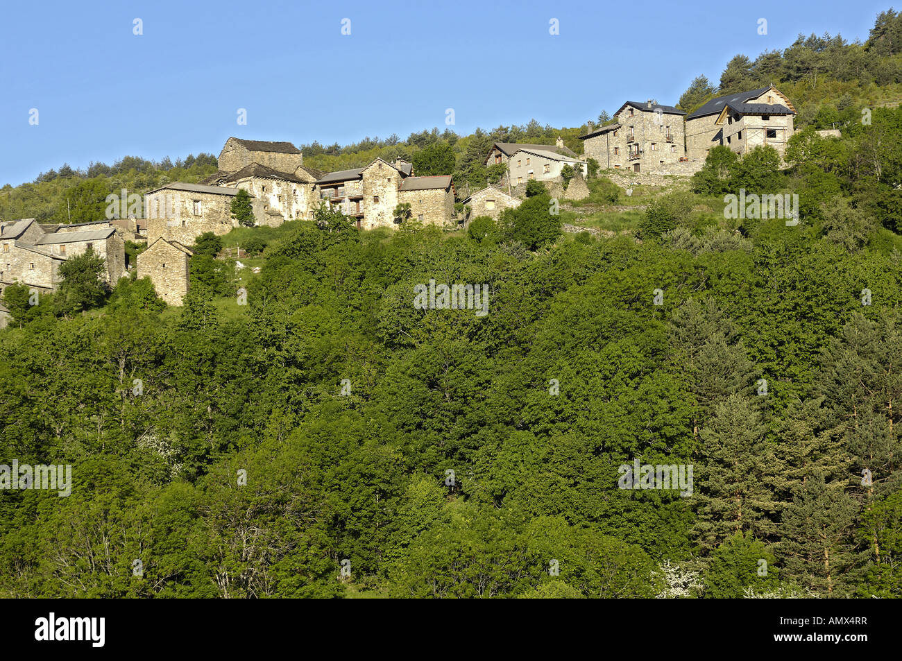 the village Fanlo, Spain, Pyrenaeen, NP Ordesa Stock Photo - Alamy