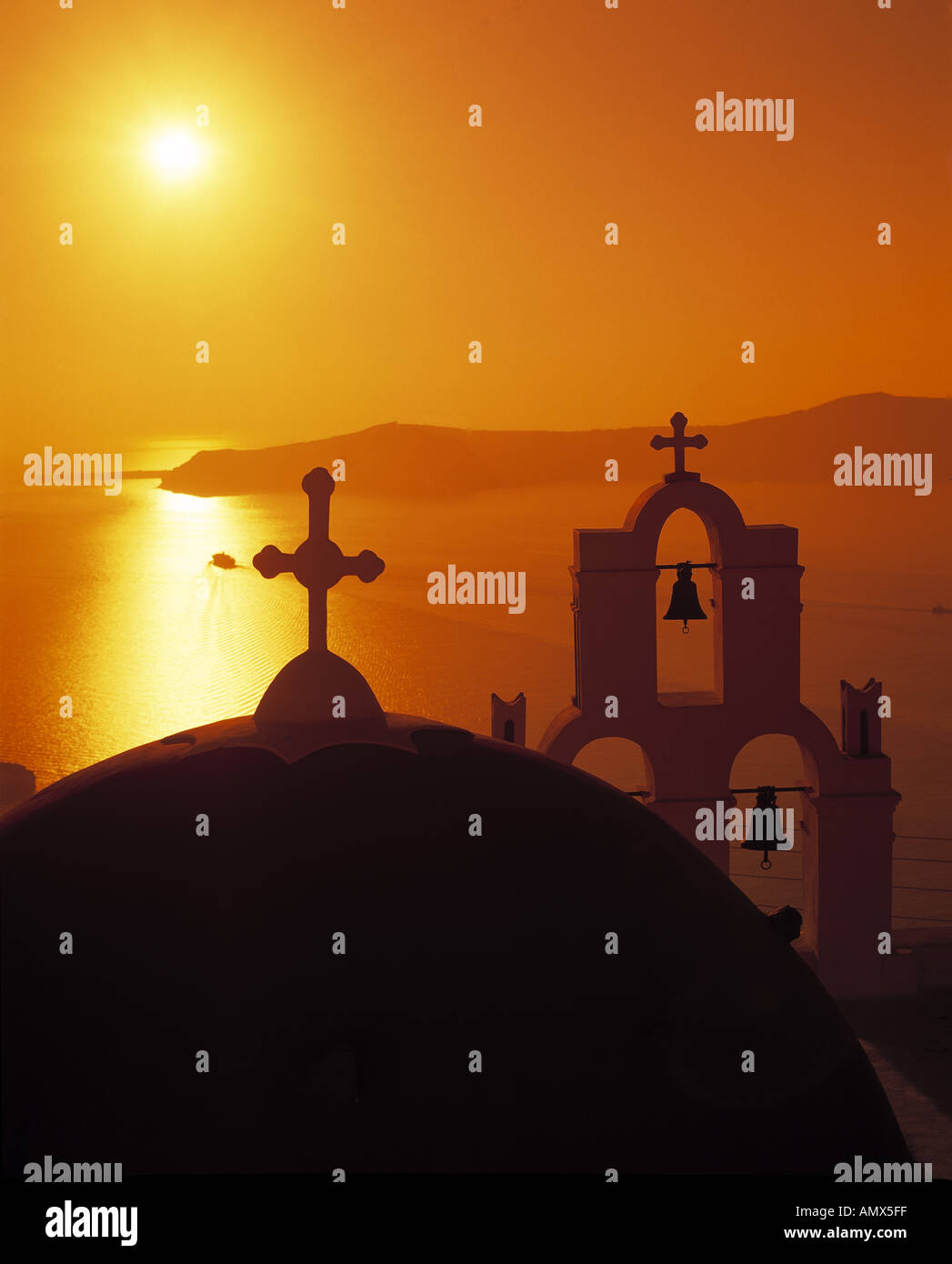 Santorini island church dome hi-res stock photography and images - Alamy