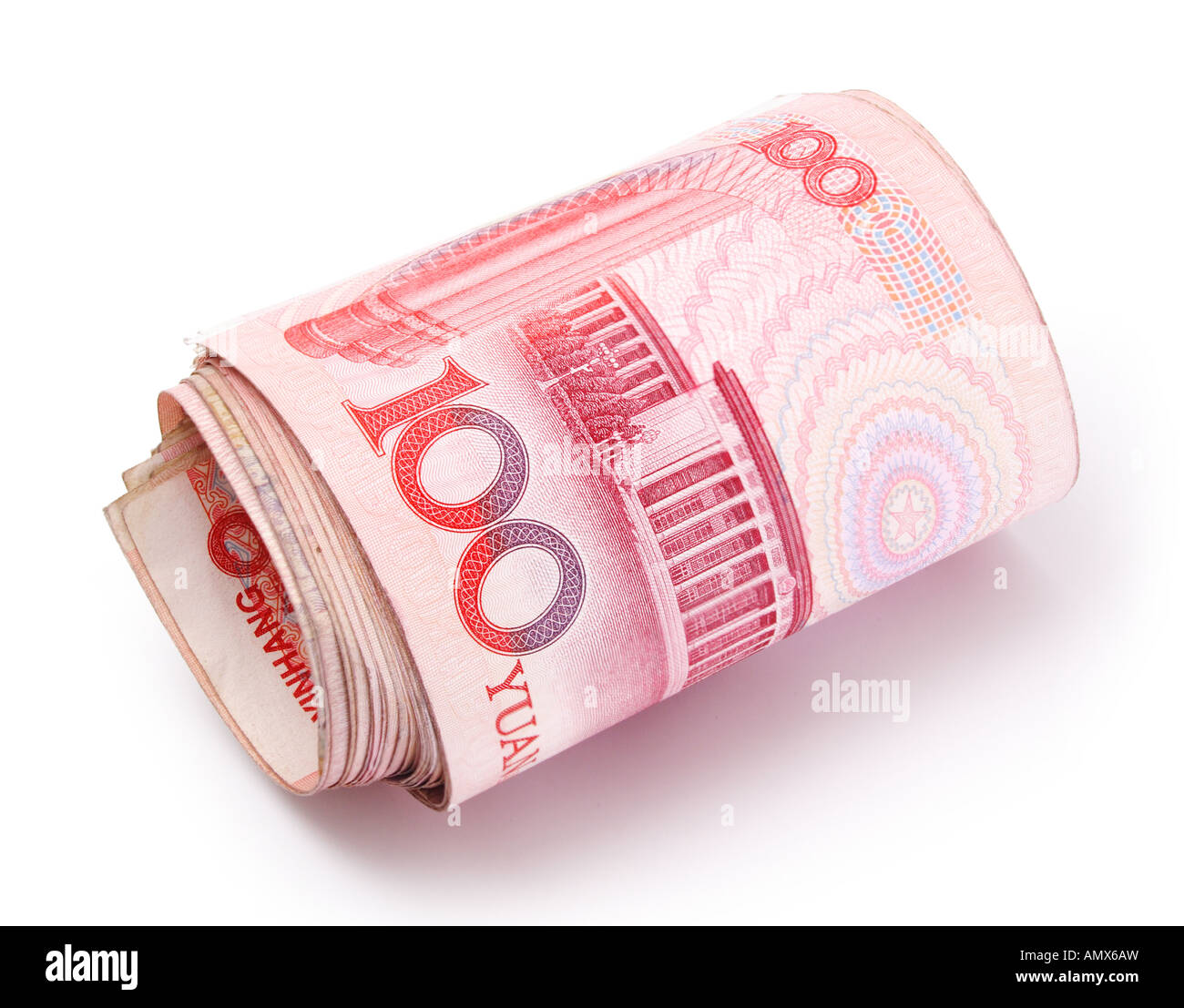 Roll of Renminbi 100 yuan bill Stock Photo - Alamy