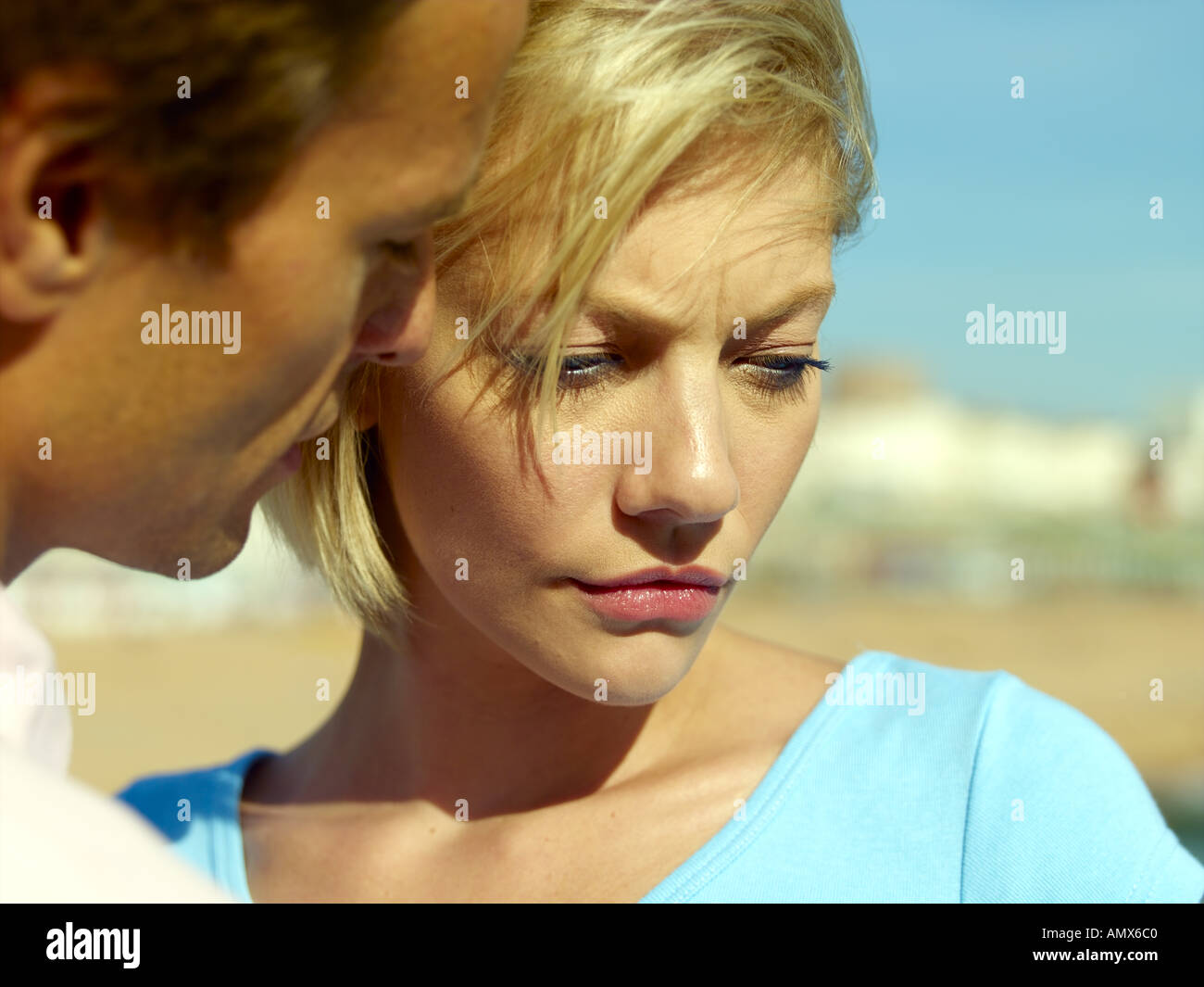 Couple Looking Unhappy Stock Photo - Alamy