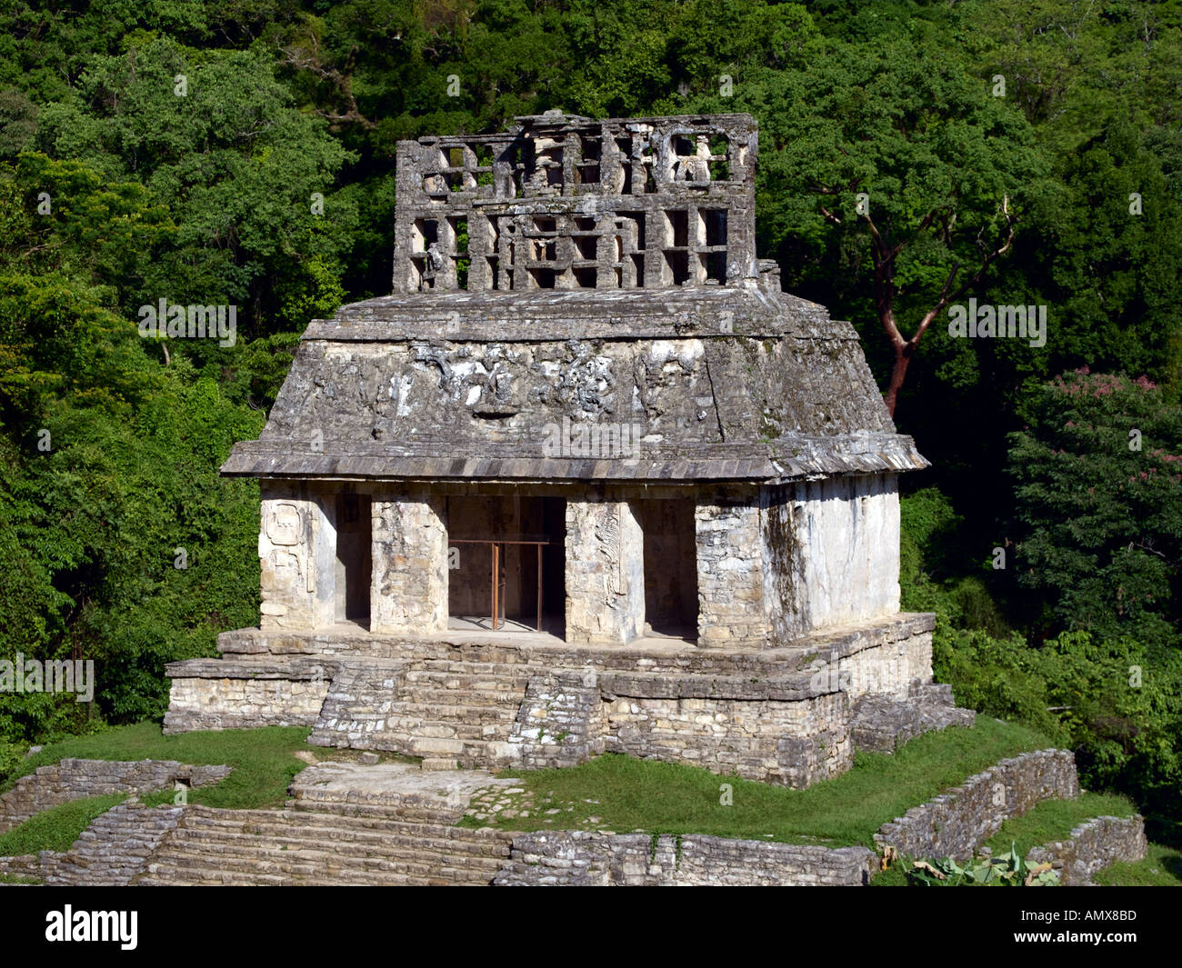 Chiapas State, Palenque, Temple of the Sun Stock Photo - Alamy