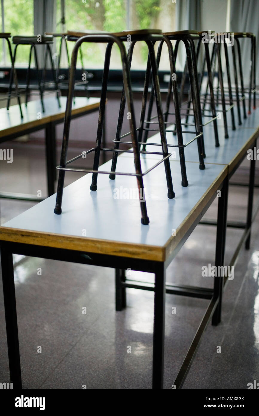School laboratory stools Stock Photo - Alamy