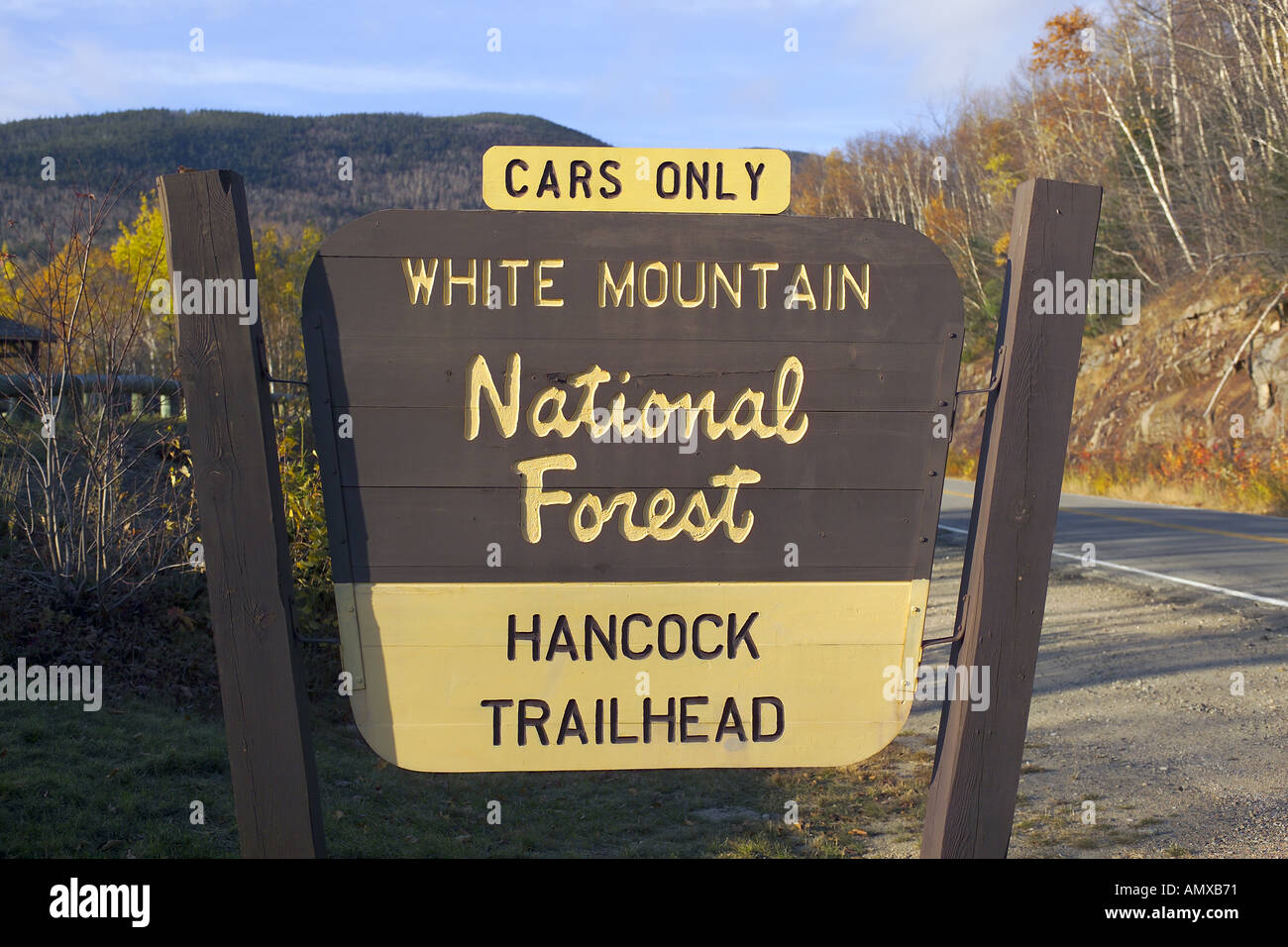 Whate Mountain National Forest Sign Stock Photo - Alamy