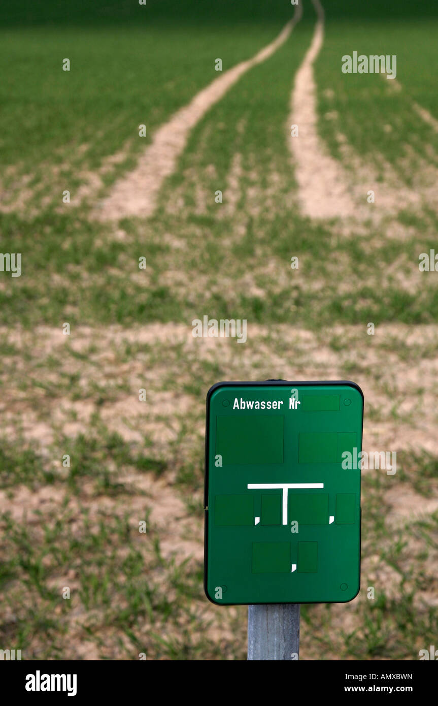 Sign waste water Germany Stock Photo - Alamy