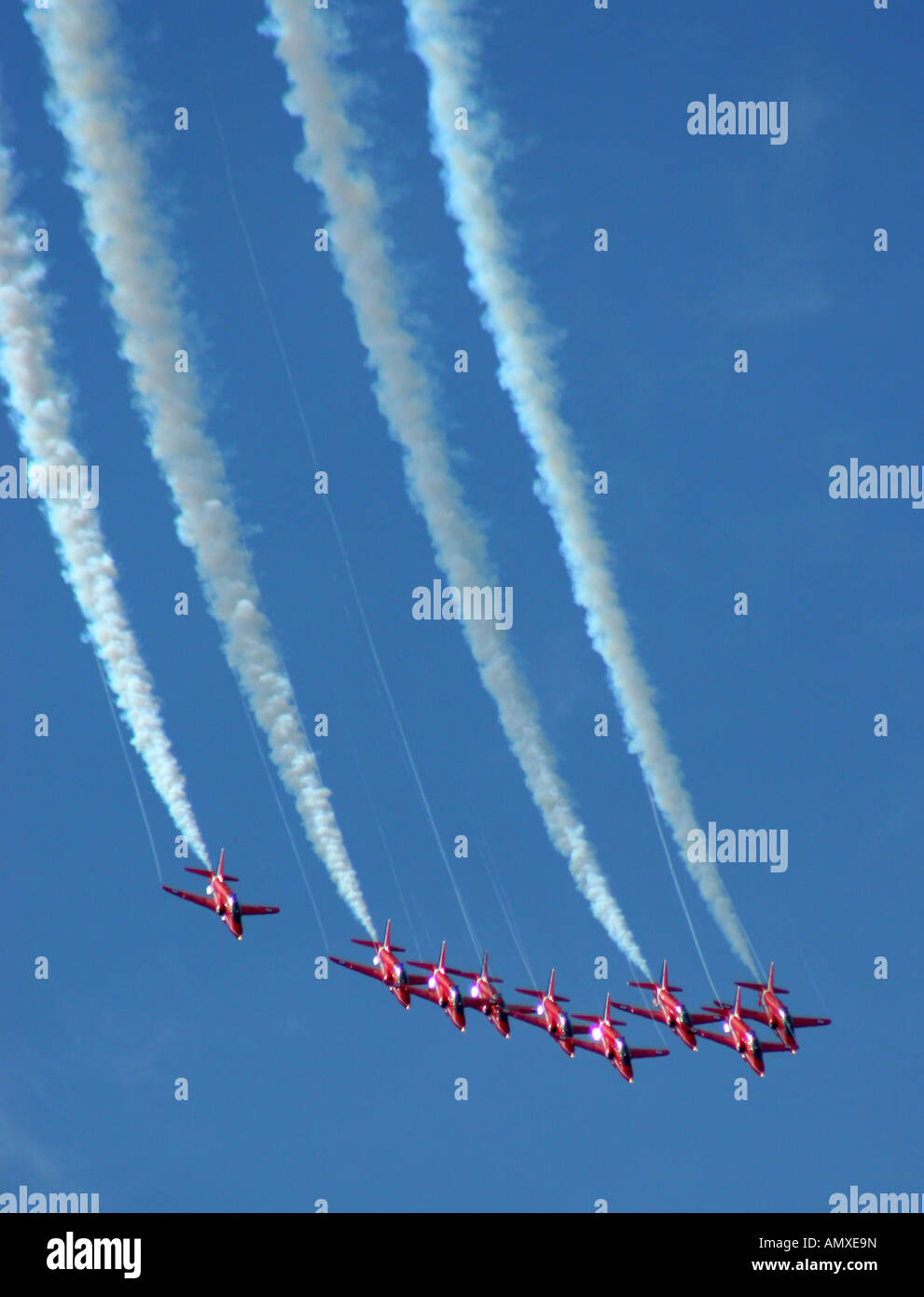 RIAT 2007 Red Arrows Stock Photo - Alamy