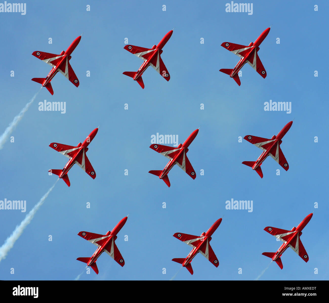 RIAT 2007 Red Arrows Stock Photo - Alamy