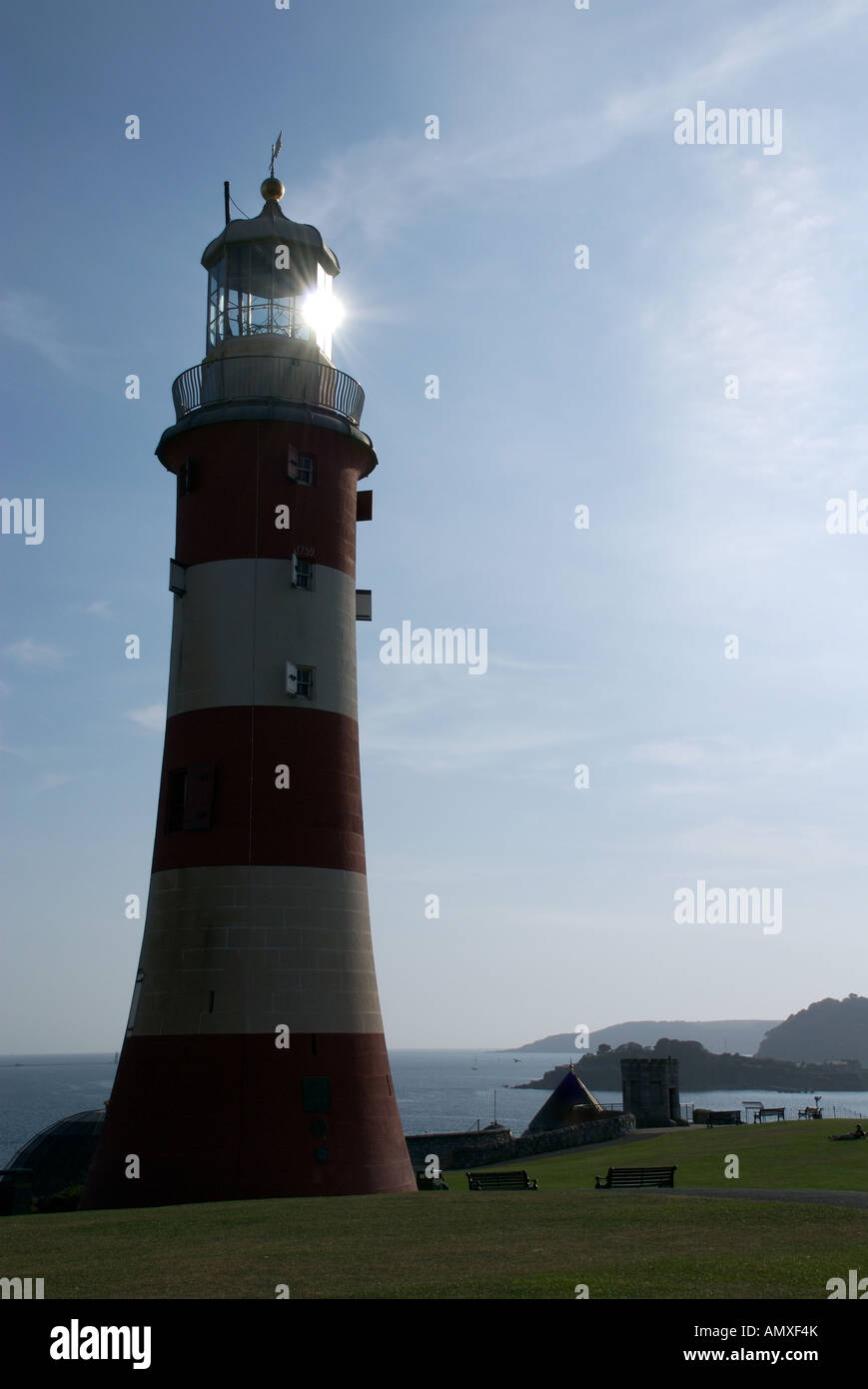 Smeatons tower lighthouse rebuilt on hi-res stock photography and ...