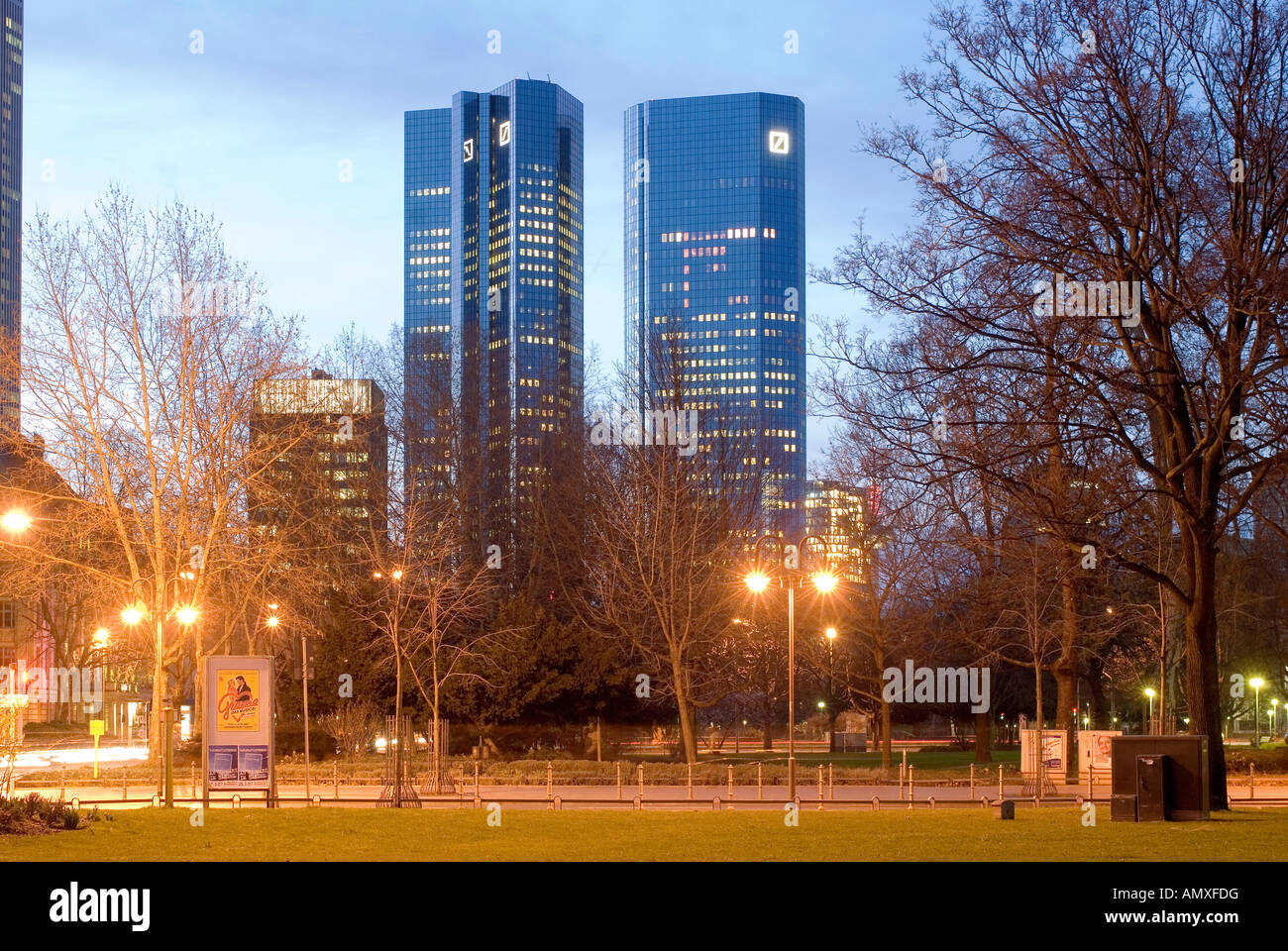 Skyscrapers officebuildings buildings German Banktowers Stock Photo - Alamy