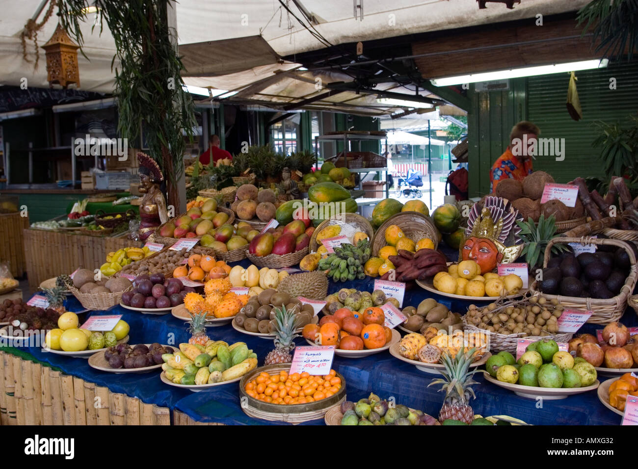 Germany Bavaria Munich Fruit stall at viktualienmarkt Stock Photo - Alamy