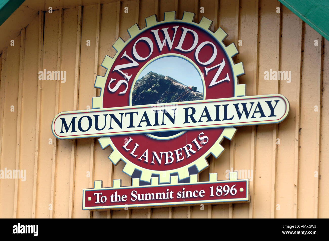 Snowdon mountain railway sign hi-res stock photography and images - Alamy