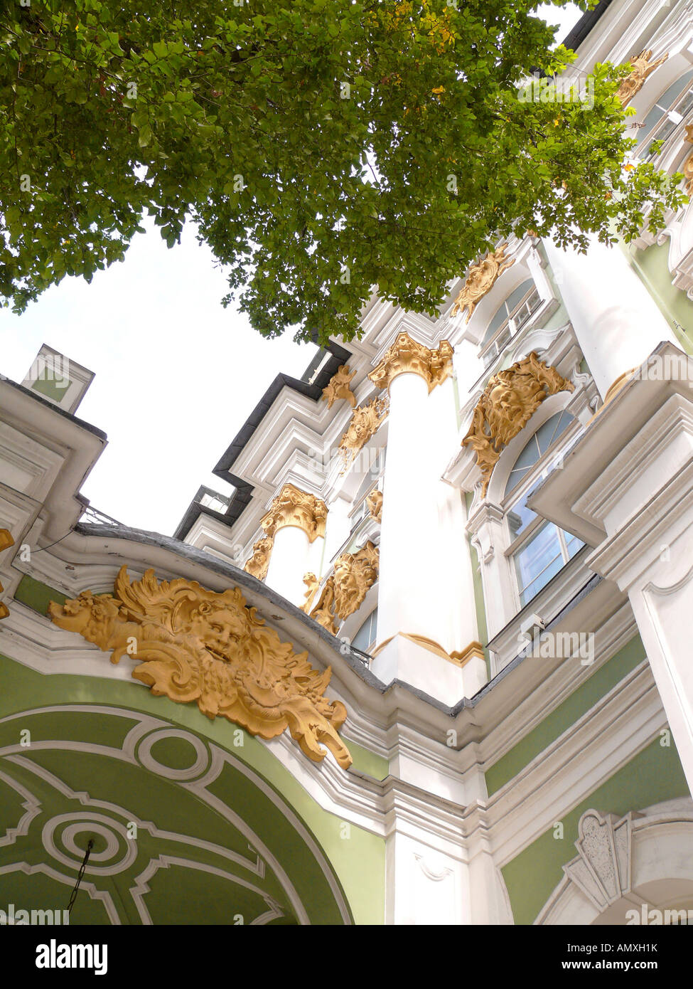Low angle view of art museum, State Hermitage Museum, St. Petersburg ...