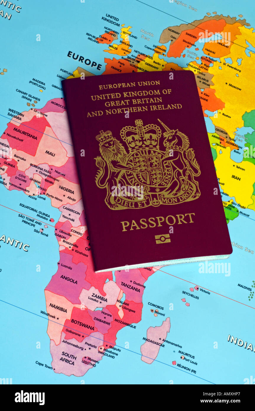 British passport world map hi-res stock photography and images - Alamy