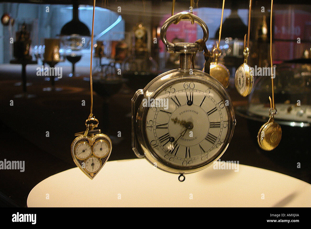 Beautifully crafted pocket watches are displayed at the International ...