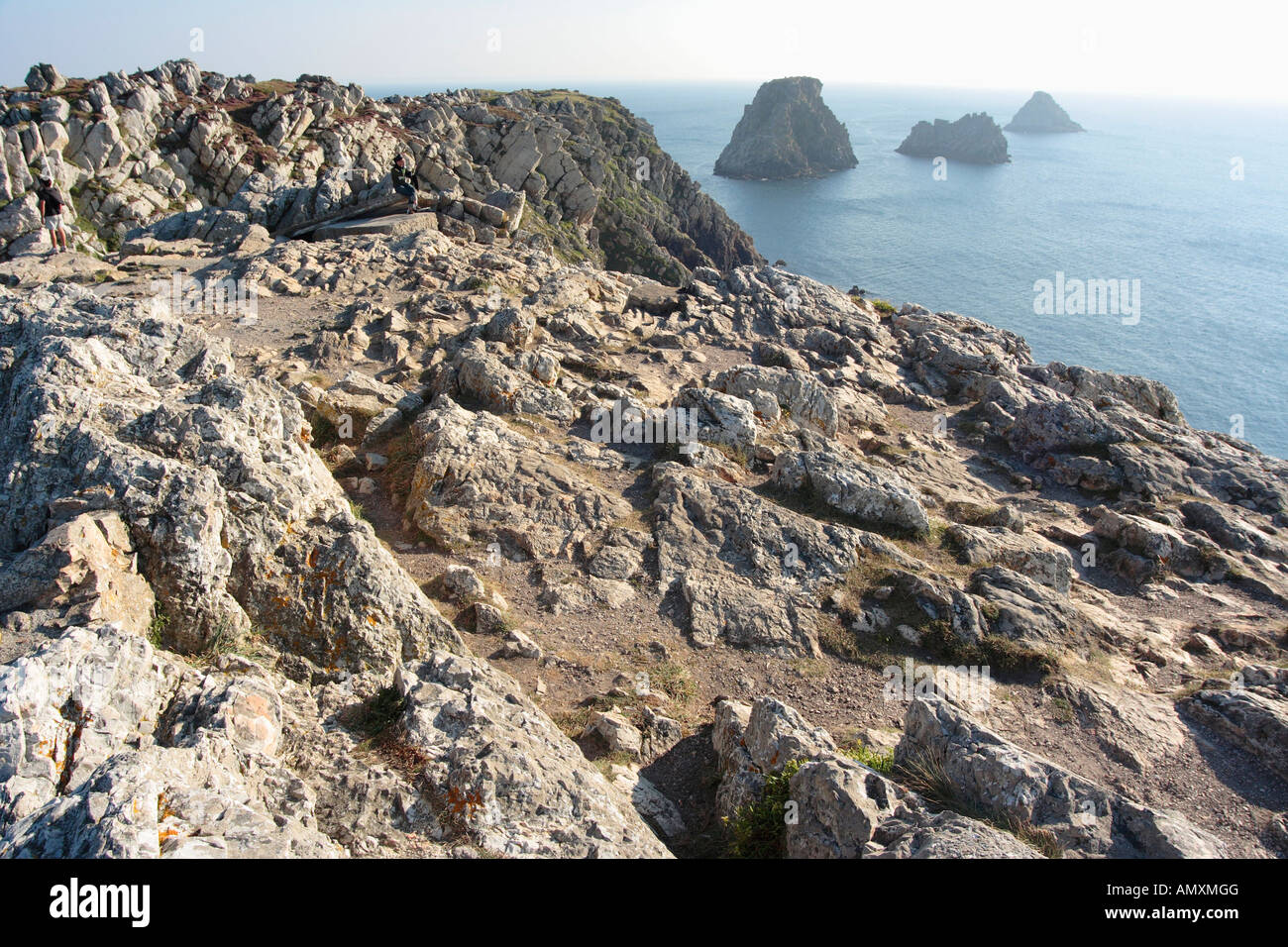 Rock formations at coast, Presqu'ile de Crozon, Finistere, Brittany ...
