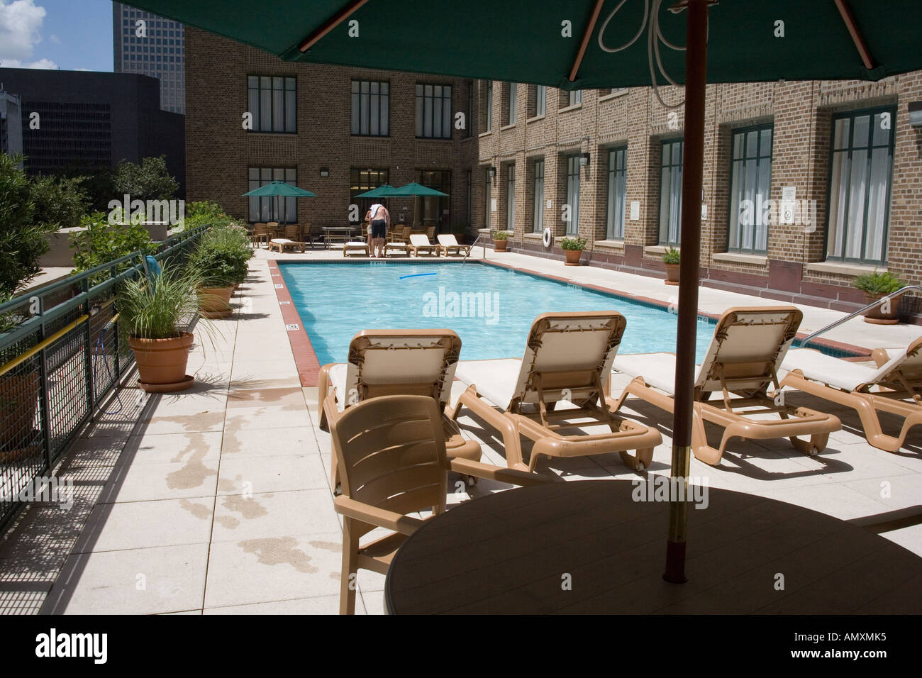 Rooftop swimming pool Houston, Texas, United States of America Stock ...