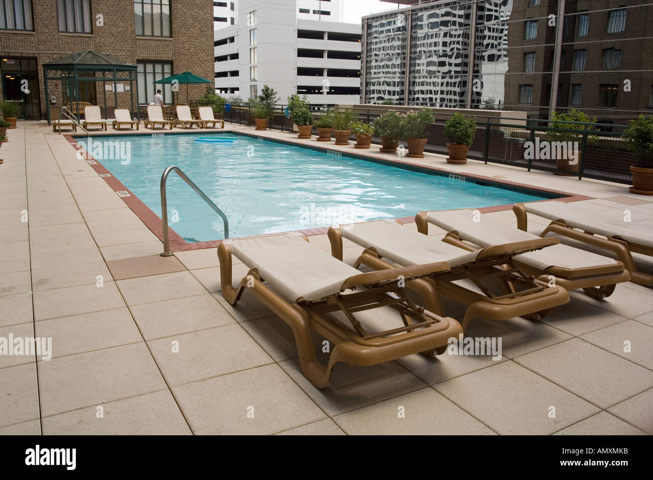 Rooftop swimming pool Houston, Texas, United States of America Stock ...