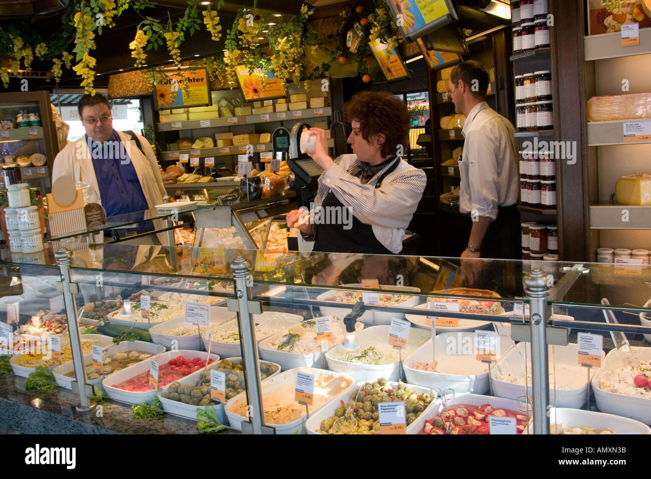 Germany Bavaria Munich Delicates food stall at viktualienmarkt Stock ...