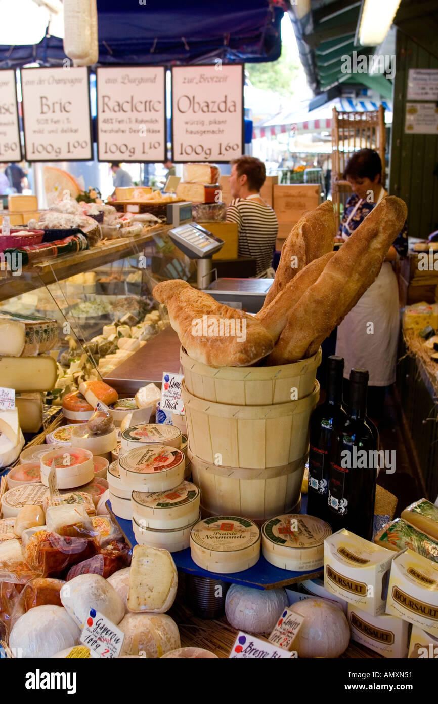 Germany Bavaria Munich Delicates food stall at viktualienmarkt Stock ...