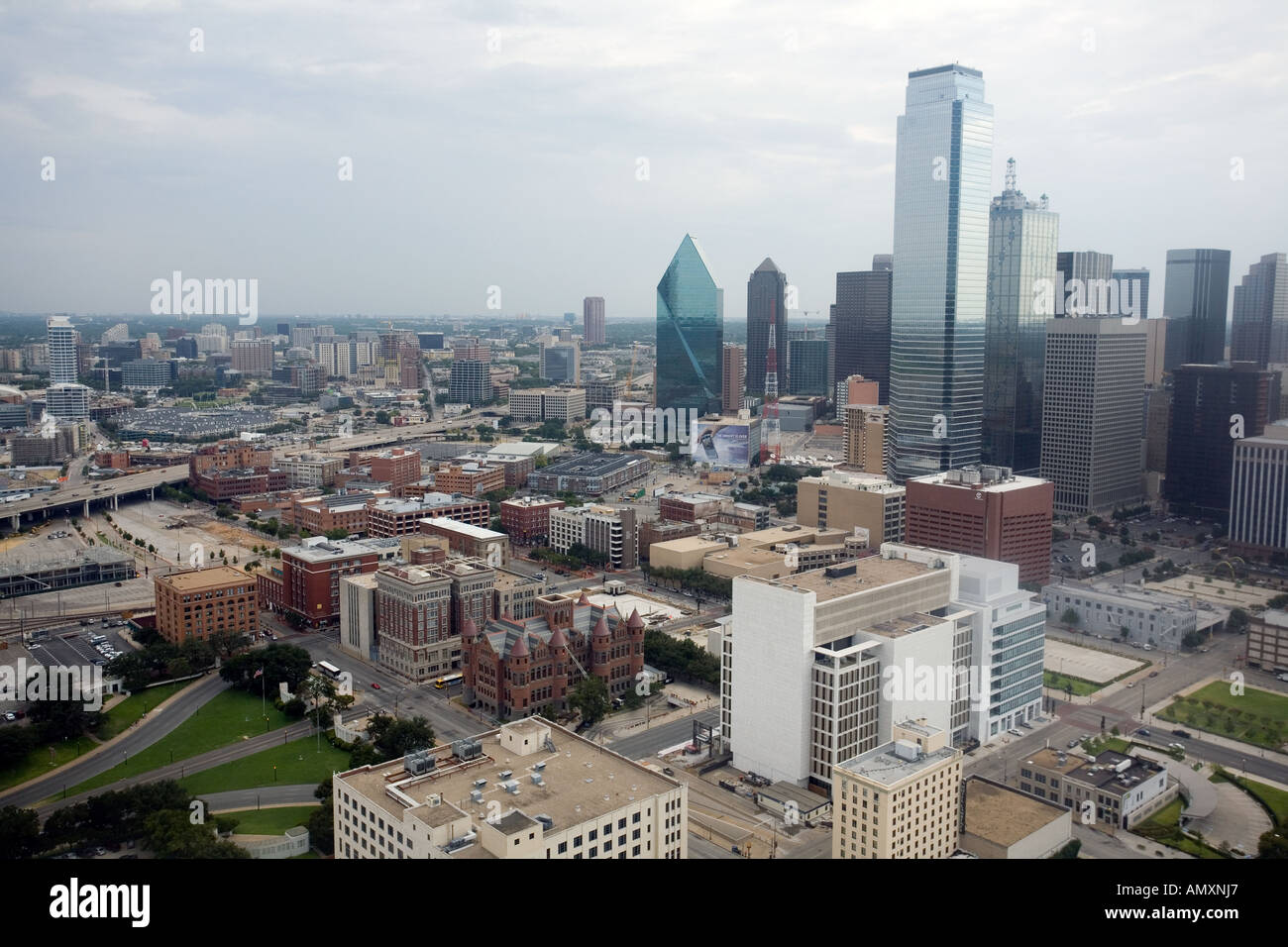 The view of Dallas from Dallas Reunion Tower. Texas U.S.A Stock Photo ...