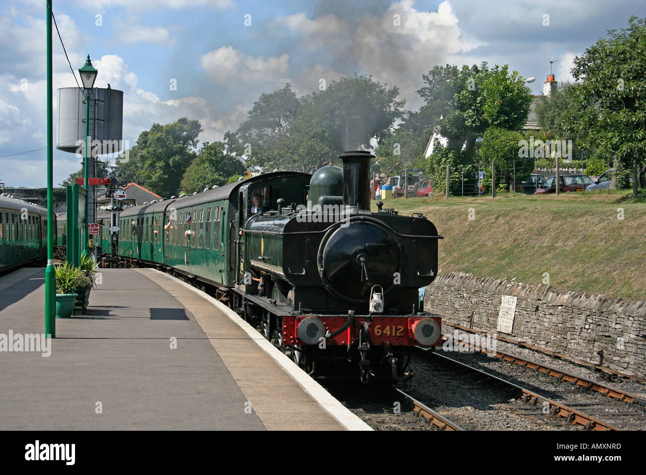 Steam Train in Swanage Railway Station , Dorset, UK Stock Photo - Alamy