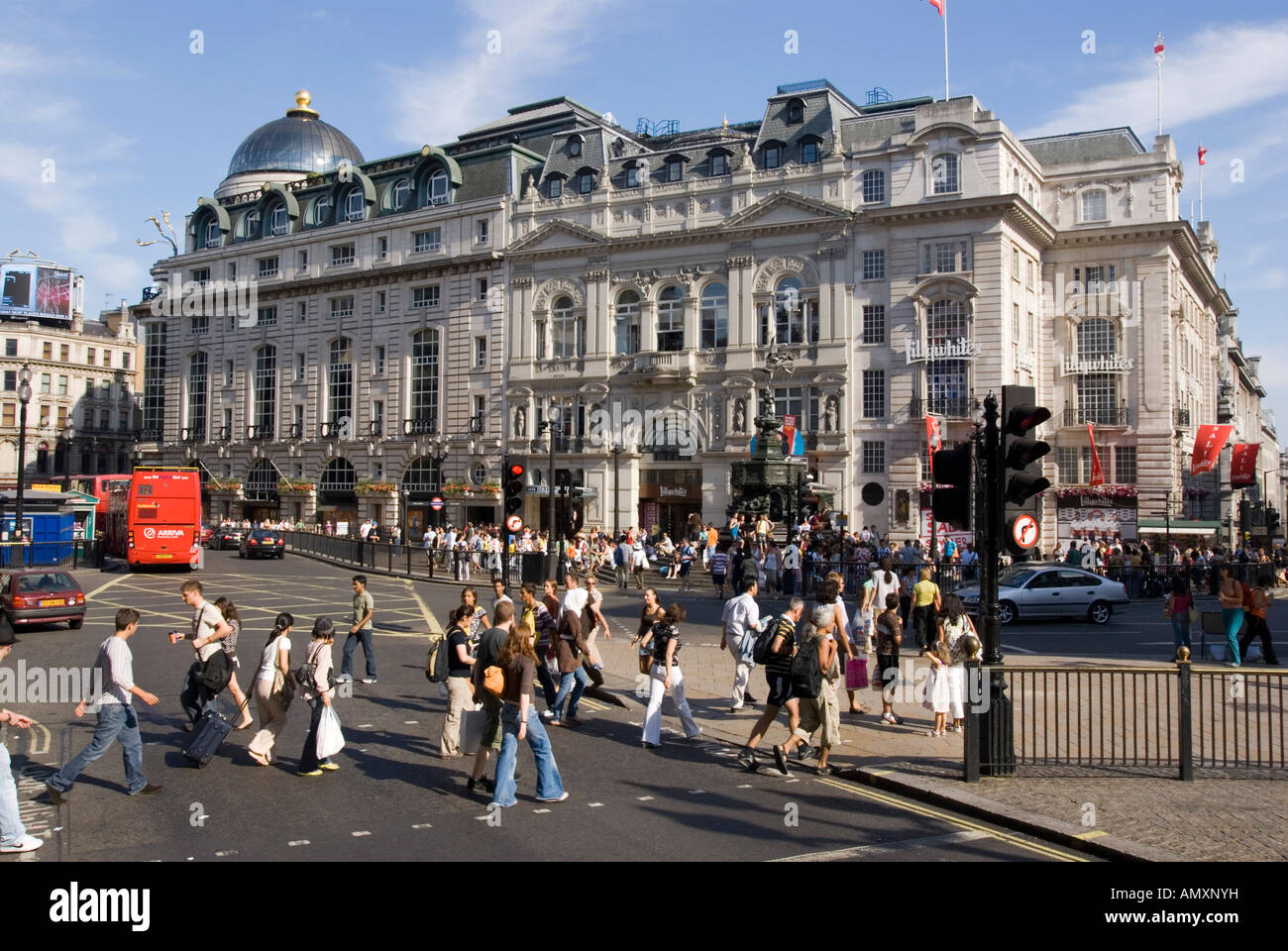 Buildings in city, Lillywhites, Piccadilly Circus, London, England ...