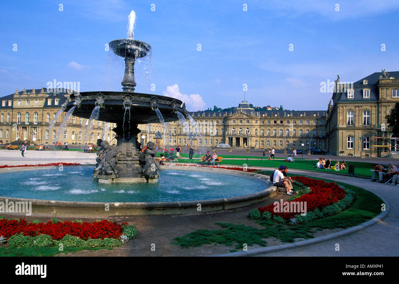 Germany Baden Wurttemberg Stuttgart Schlossplatz the Palace square Neus ...