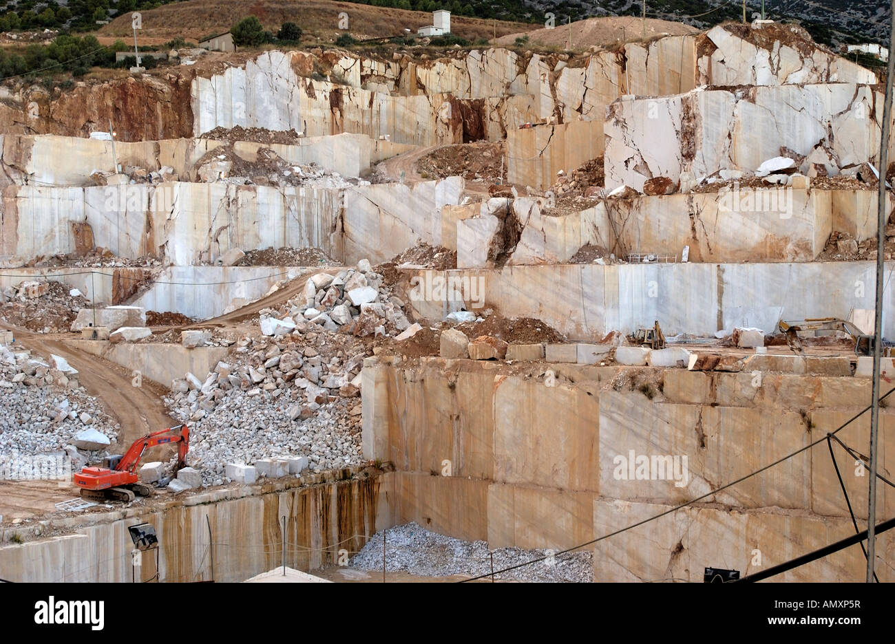 Bulldozer at mine, Orosei, Italy Stock Photo - Alamy