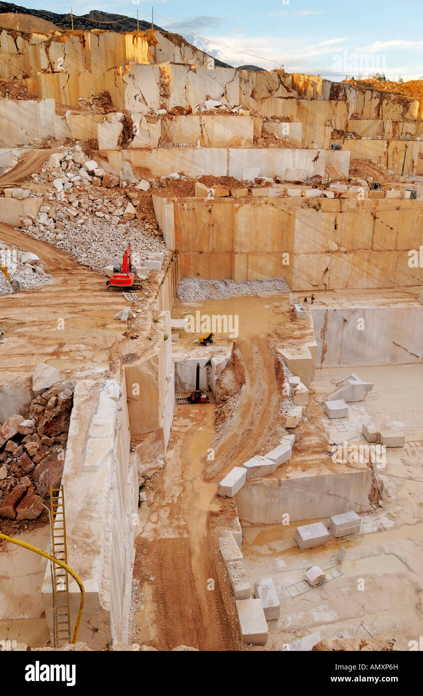 Bulldozer at mine, Orosei, Italy Stock Photo - Alamy