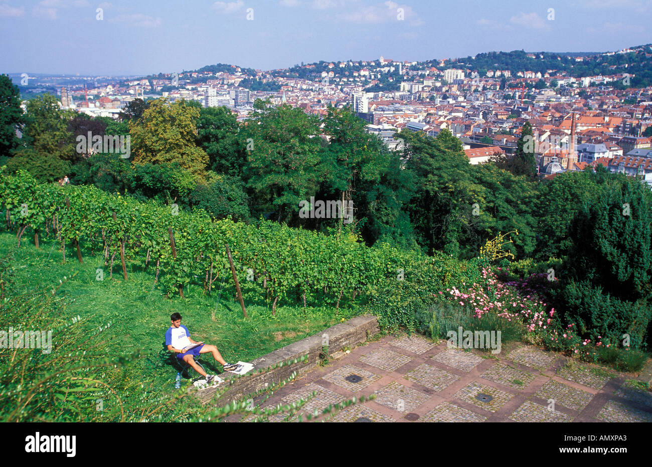 Stuttgart view from karlshöhe hi-res stock photography and images - Alamy