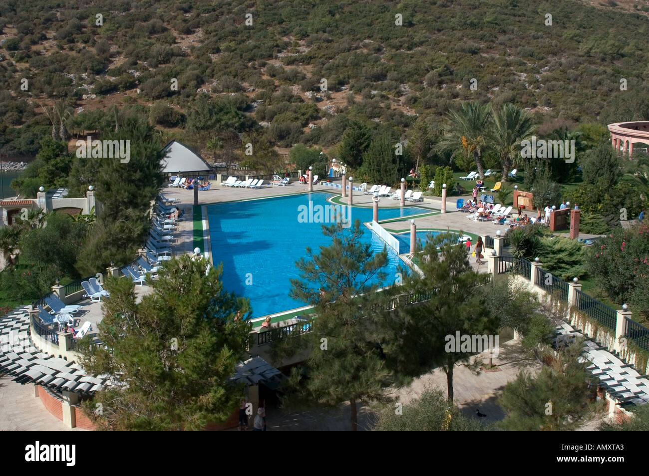 Turkey Kusadasi Tusan Hotel swimming pool Stock Photo - Alamy