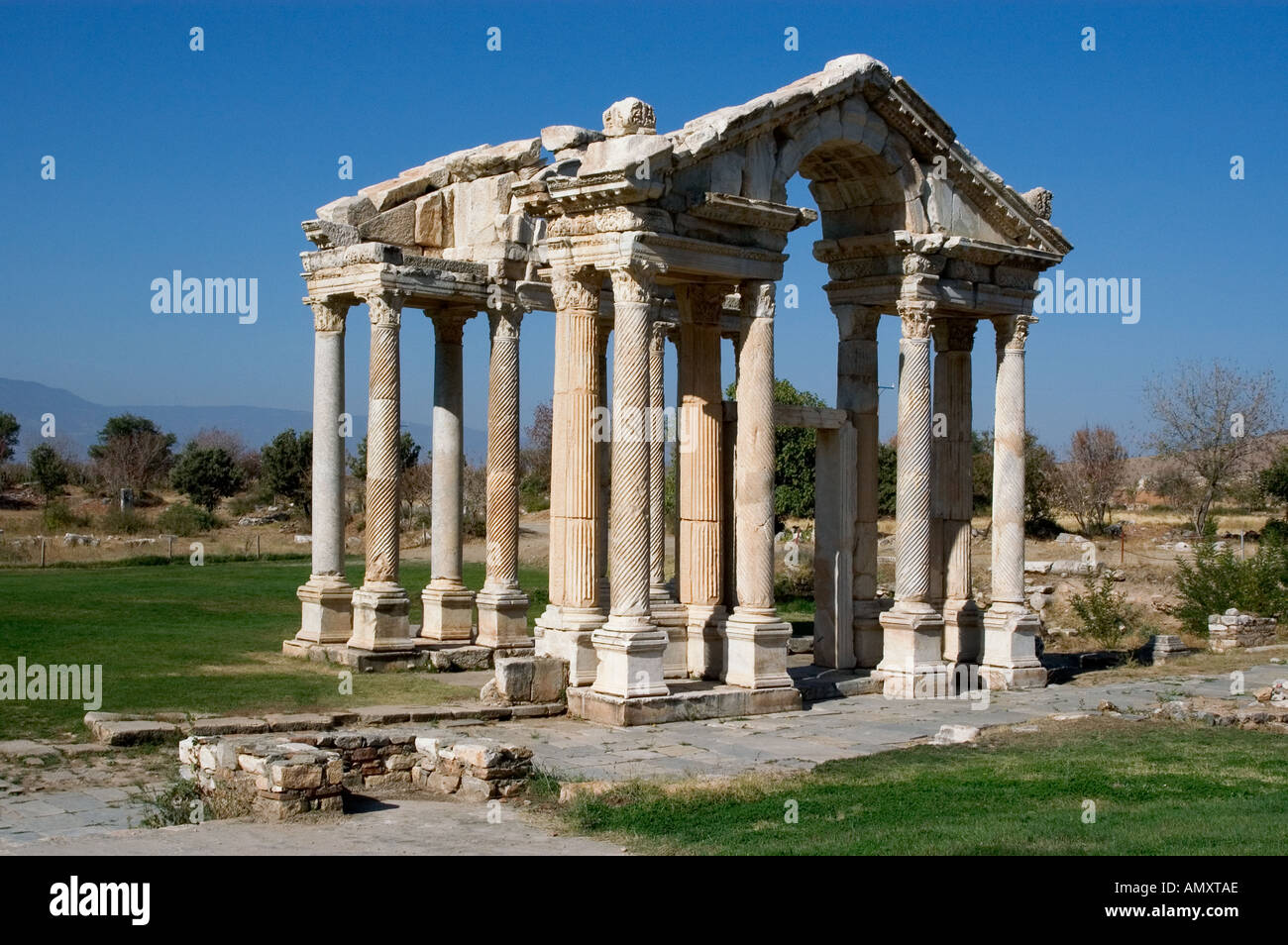 Turkey Aphrodisias in the Meander valley excavations Tetrapylon ...