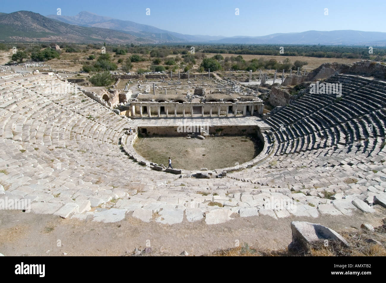 Turkey Aphrodisias in the Meander valley excavations great theater ...