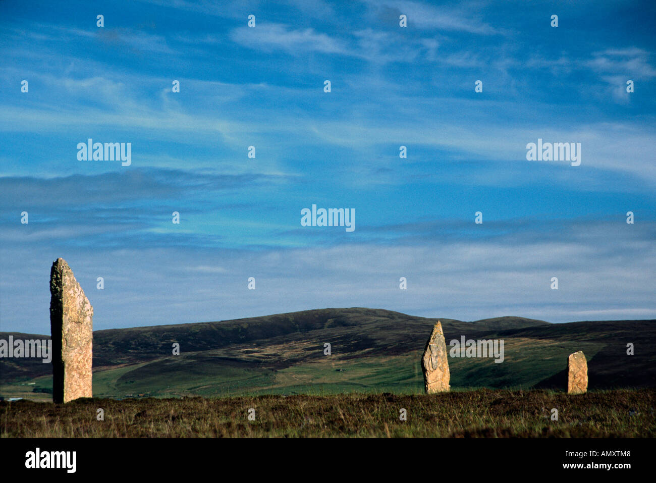 The megalithic archaeological stone circle The Ring of Brodgar mainland ...
