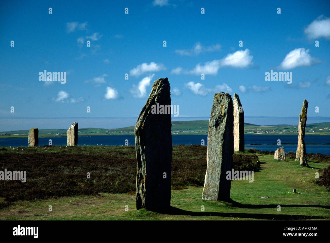The megalithic archaeological stone circle The Ring of Brodgar mainland ...