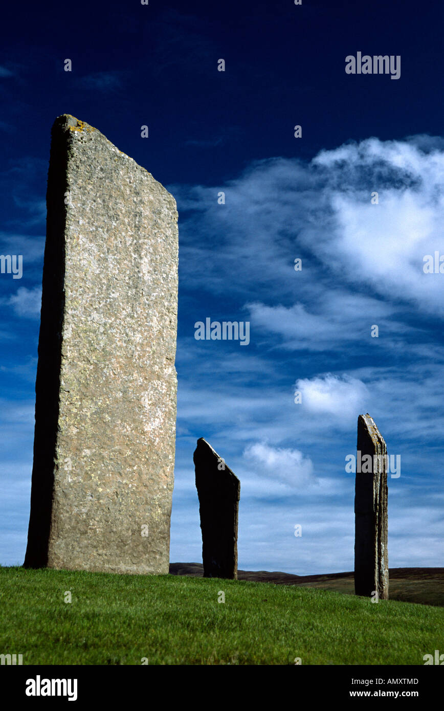 The megalithic archaeological stone circle The Ring of Brodgar mainland ...