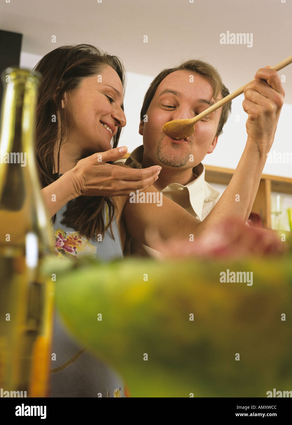 45 female tasting food hi-res stock photography and images - Alamy